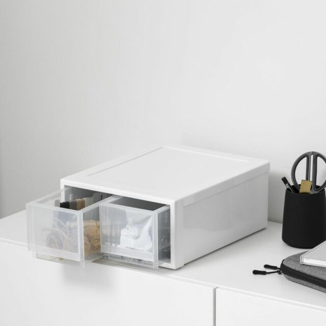 White Twin Vertical Stackable Drawer – Uniqleen