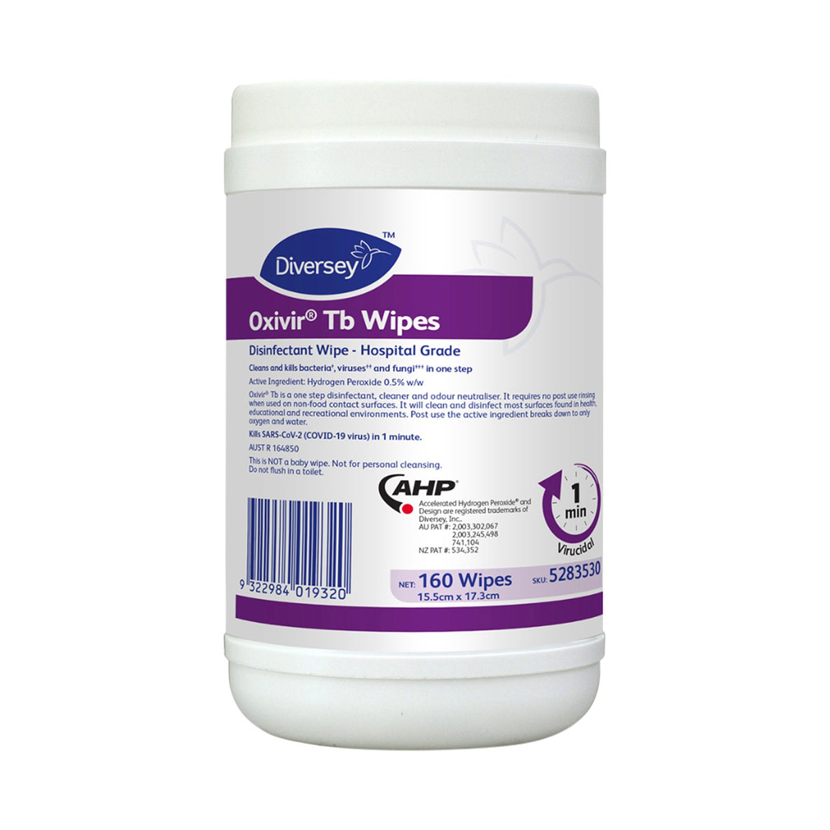 Oxivir Tb Wipes Hospital Grade Disinfectant Cleaner – 160s (Tub) – Uniqleen