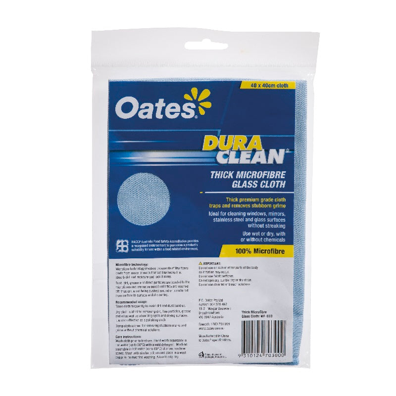 Oates DuraClean Thick Microfibre Glass Cloth – Uniqleen